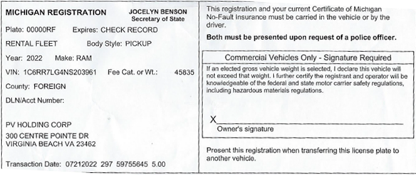 Michigan Switching to Fleet Plates – Avis Budget Group