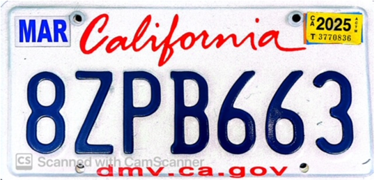 California Plated Vehicles with Permanent Fleet Registration Tags (PFR ...
